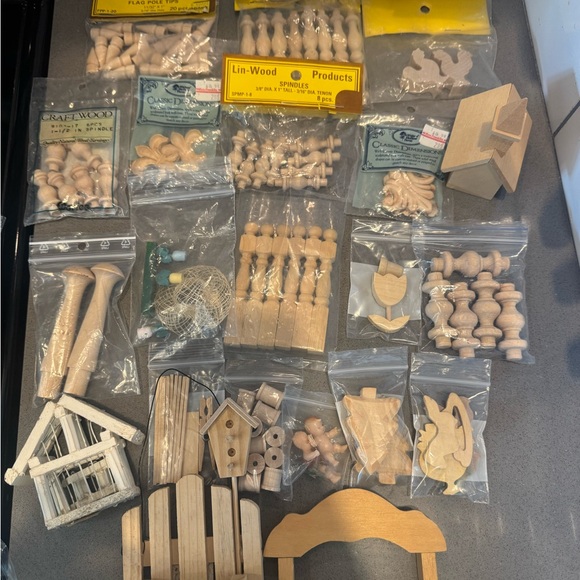 Other | Natural Solid Wood Craft Miniatures Lot | Poshmark